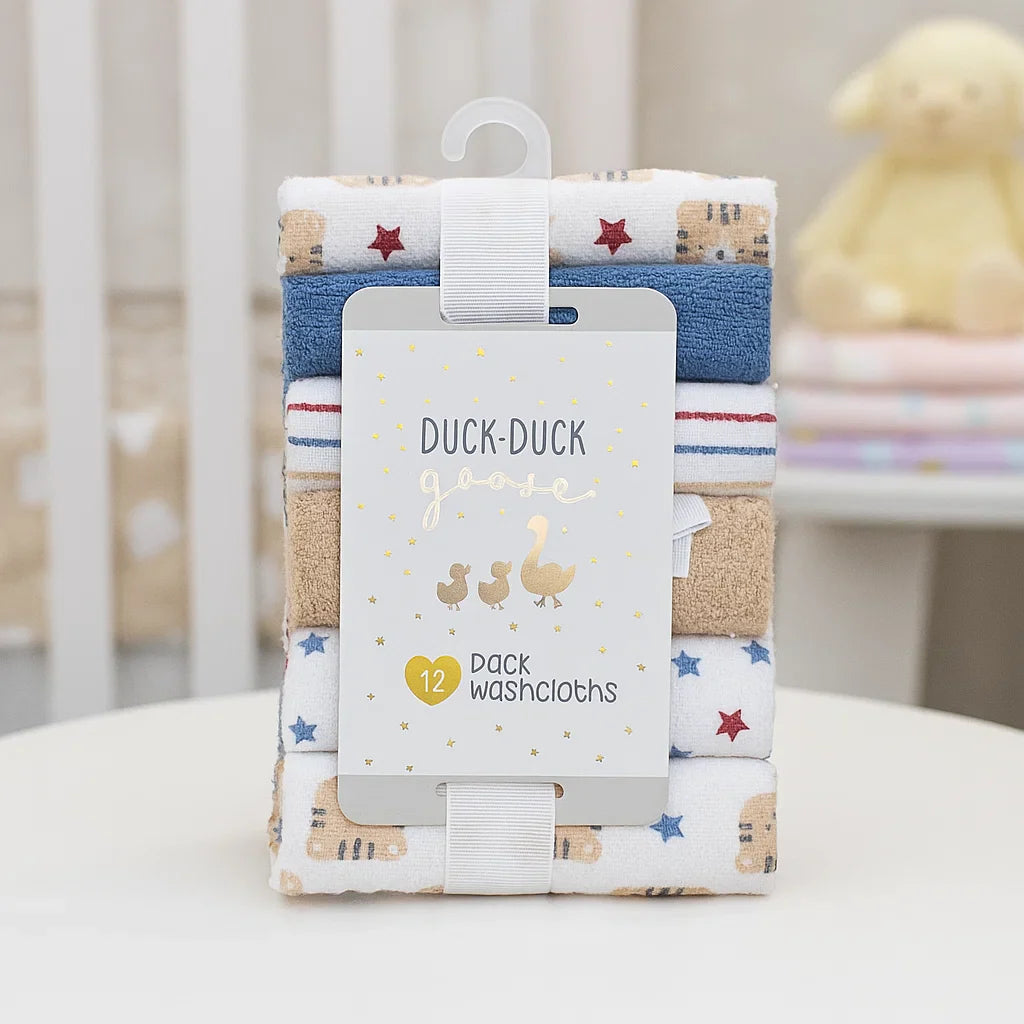 Duck Duck - 12 Pack Wash Cloths– Born Baby Stuff